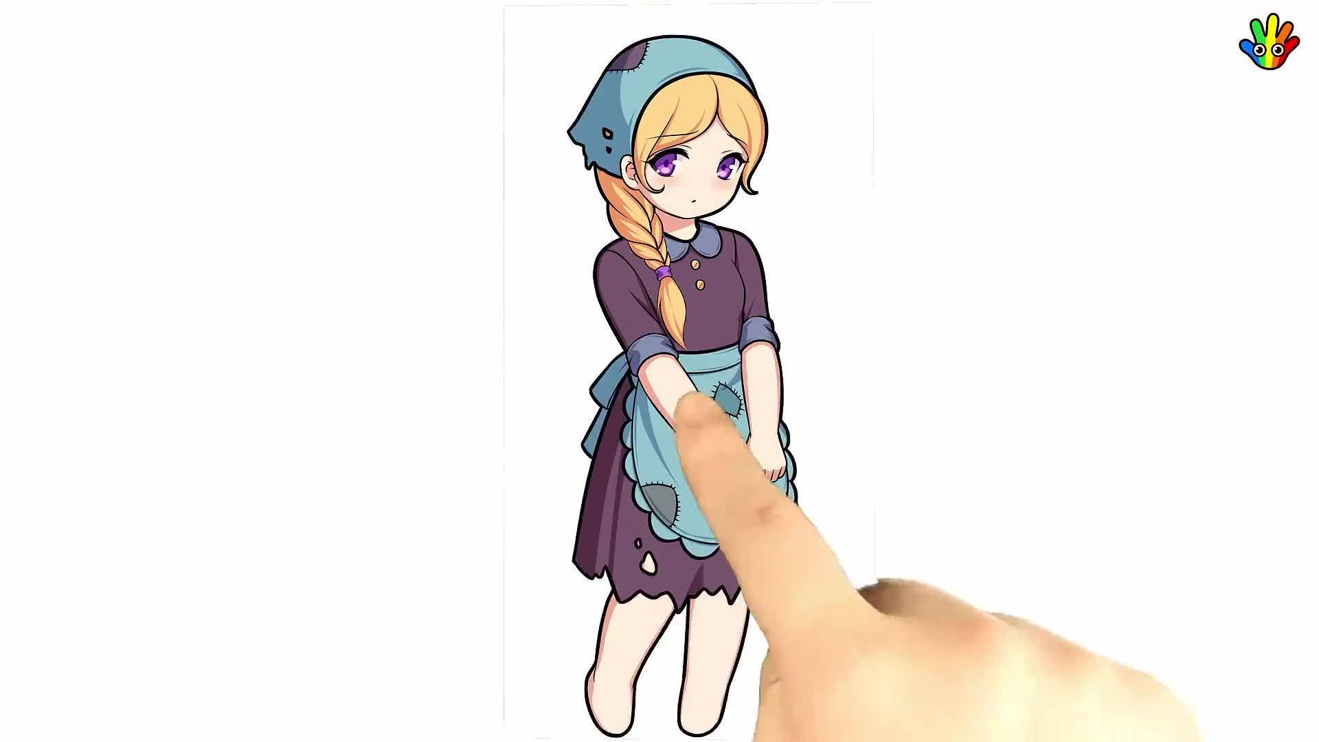 ...公主涂色画画 #换装涂色 #简笔画教程 #简笔画填色 #公主裙 #公主裙...