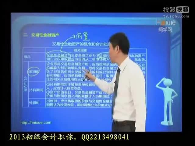2013初级会计职称初级会计实务第1章 交易性金融资产