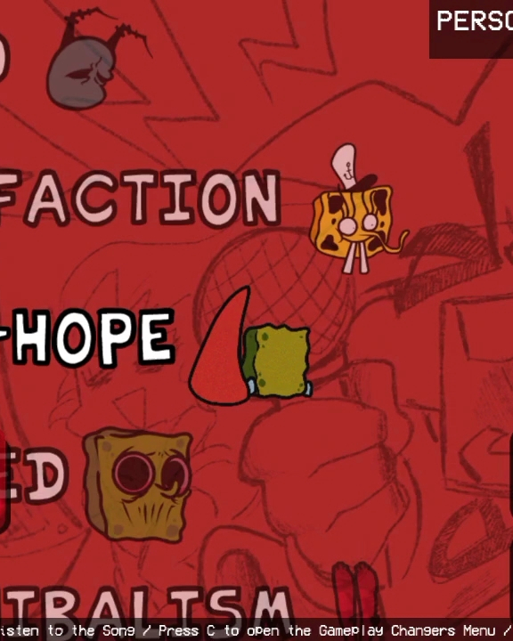 fnf深红模糊的早晨:较困难优质国人模组海绵宝宝和派大星。