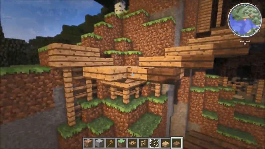 我的世界,教你如何把建筑融入环境!我的世界百久