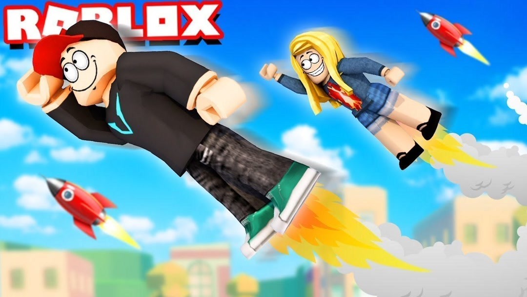 Roblox人体火箭模拟器2!变身钢铁侠!脱离地心引力飞向太空漫游