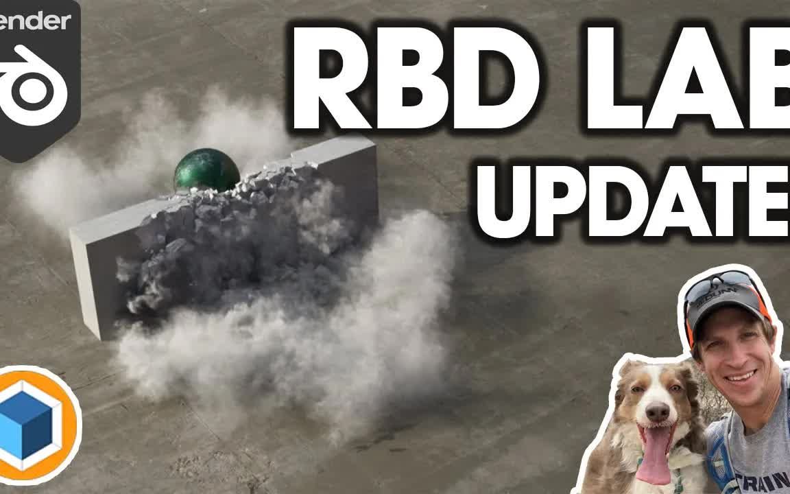 iBlender中文版插件RBD Lab 教程 物理破碎爆炸烟雾碎片断裂刚体约束...