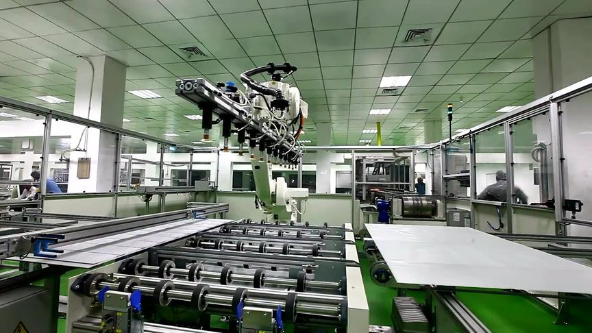 太阳能电池板流水线生产过程