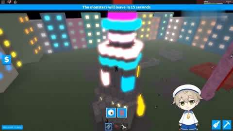 Roblox建造生存模拟器:建造炫酷通天塔!围困海绵宝宝!
