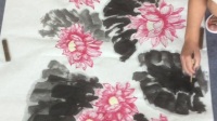 泼墨荷花画法 王雍鸣先生泼墨泼彩荷花的绘画技法教程