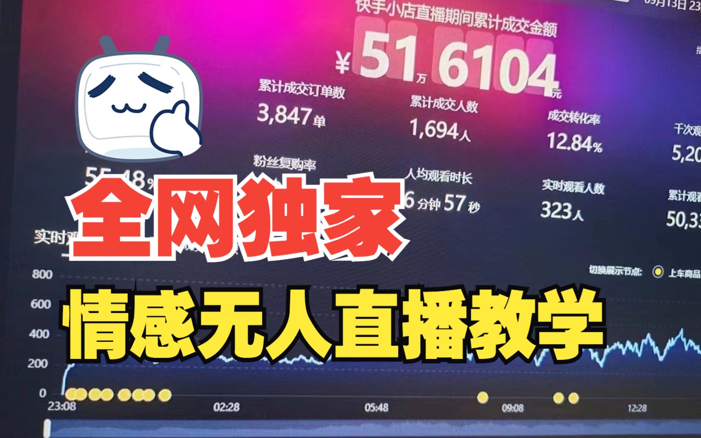 版本最强!全网独家情感无人直播教学!