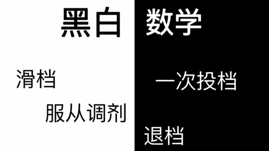 ,“滑档” “退档” “一次投档” “服从调剂