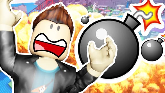 「超级炸弹生存模拟器」Roblox精彩走位躲避炸弹!瞬间夷为平地!
