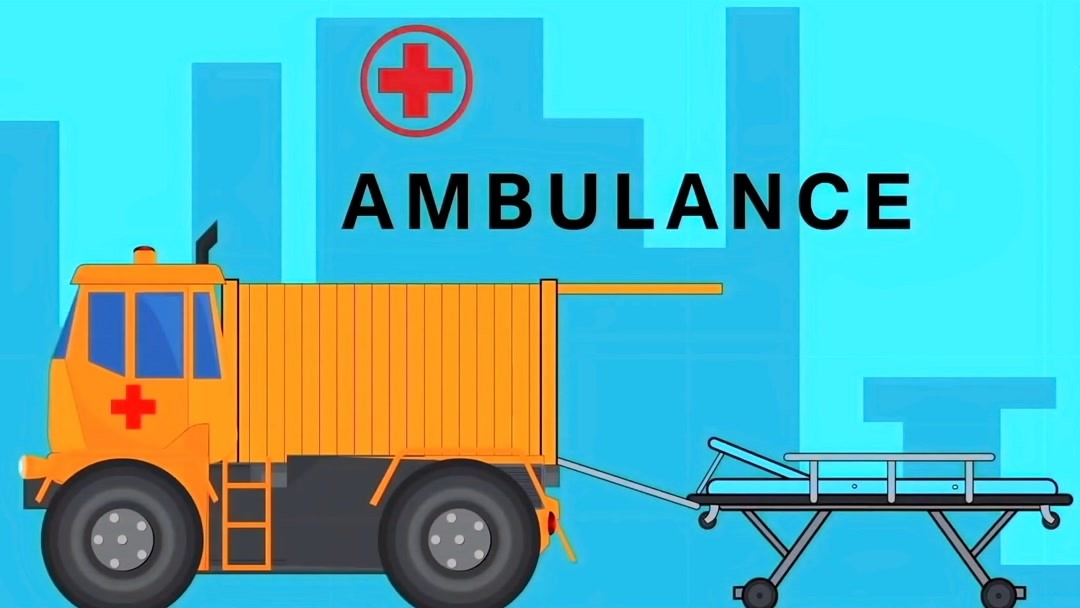 工程车变形动画 救护车变身气垫船