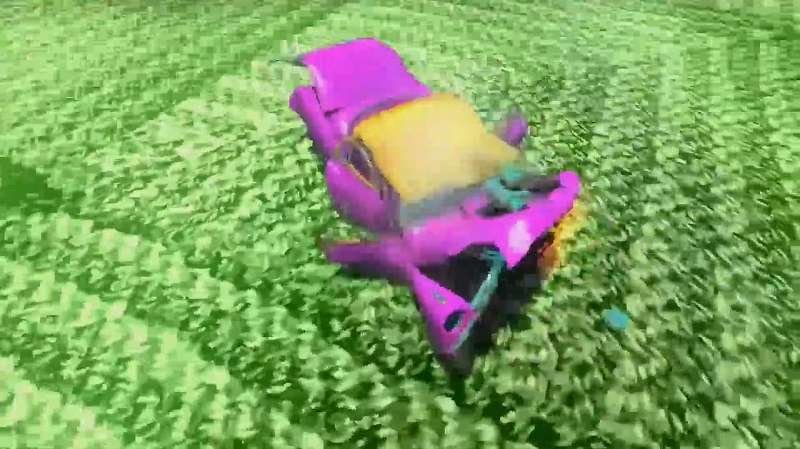 车祸:奥迪A6轿车一跃而起冲向超大卡通动物模型,拟真车祸模拟