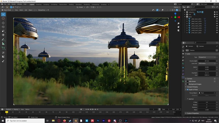 blender -视觉传达-制作未来森林场景概念设计