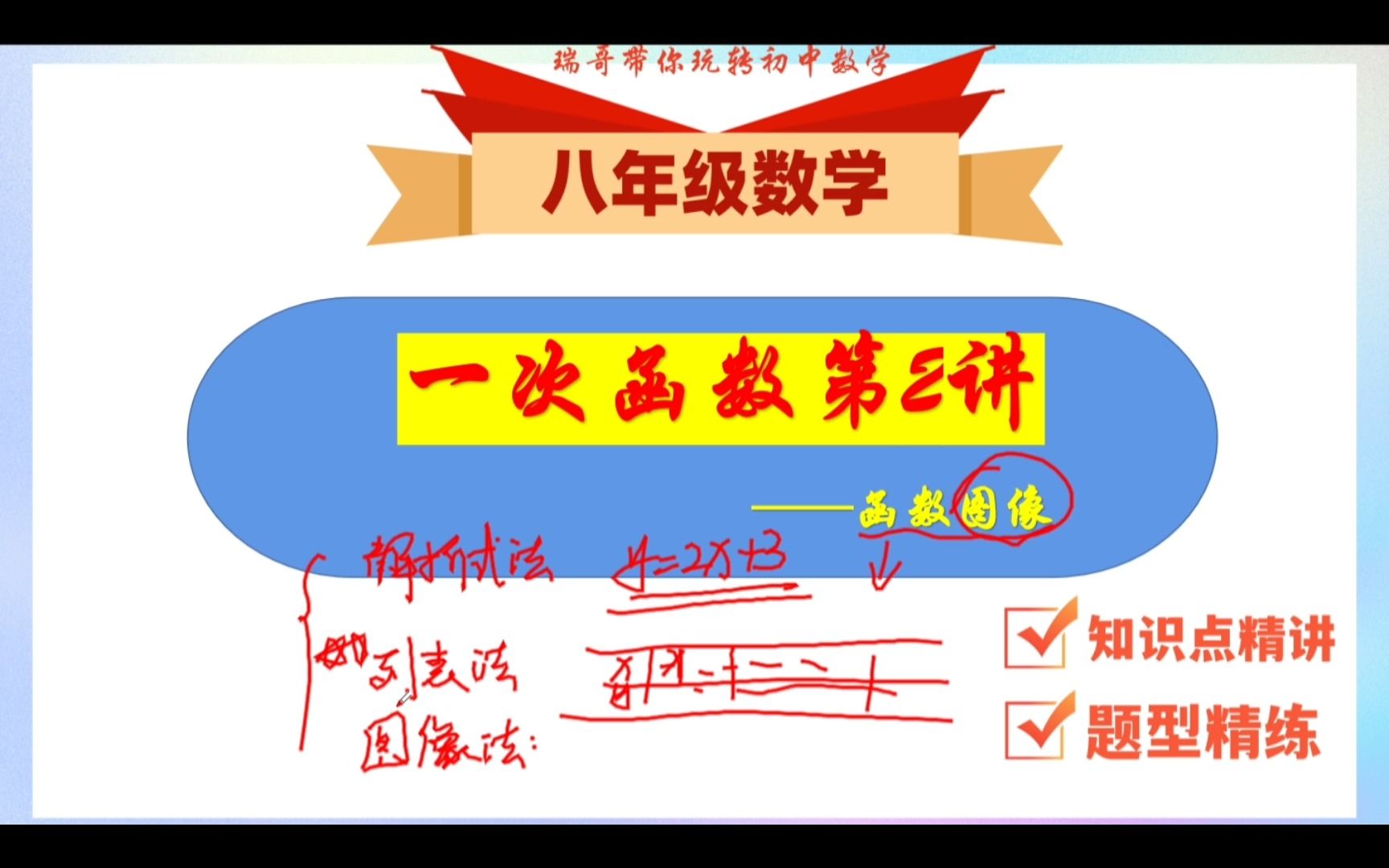 八年级数学一次函数:函数图像知识点精讲及题型精练