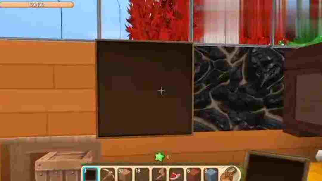 迷你世界做了一个电视的开关,打开开关,可以看电视了!