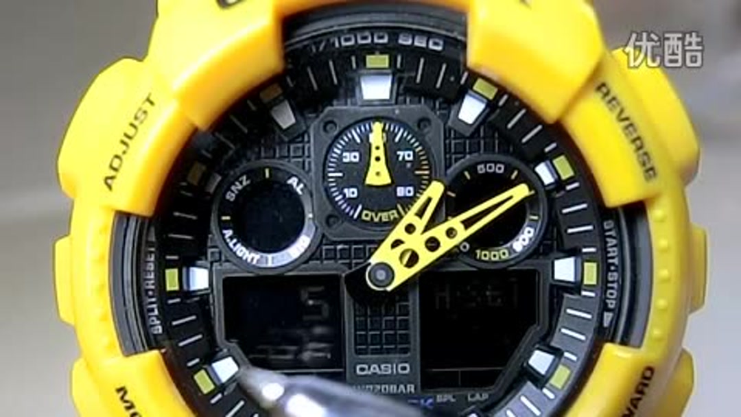 CASIO手表GA-100(5081)指针基准位置的校正