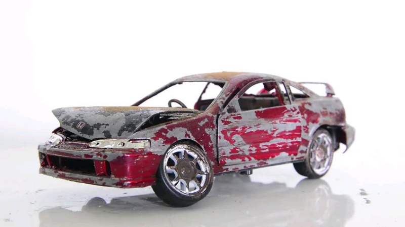 翻新修复一辆90年代日本经典性能车本田Integra Type R车模