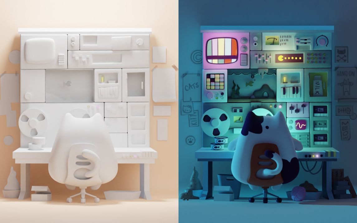 【3dmax教程】次世代卡通场景建模,全流程制作~