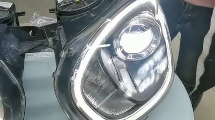 宝马迷你F60卤素升级LED大灯总成直接对插电脑编程即可汽车灯光...