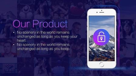 【PPT模板】时尚科技感渐变色可视化模板