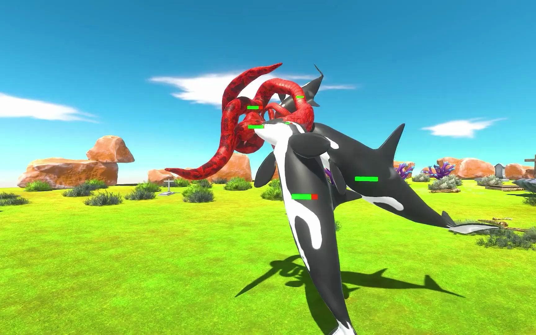 ...怪物与海上怪物大乱斗,争夺谁才是大海上最强的生物:动物战争模拟器