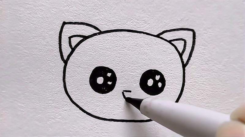 可爱的小猫咪简笔画,画法简单又好学,你学会了吗?