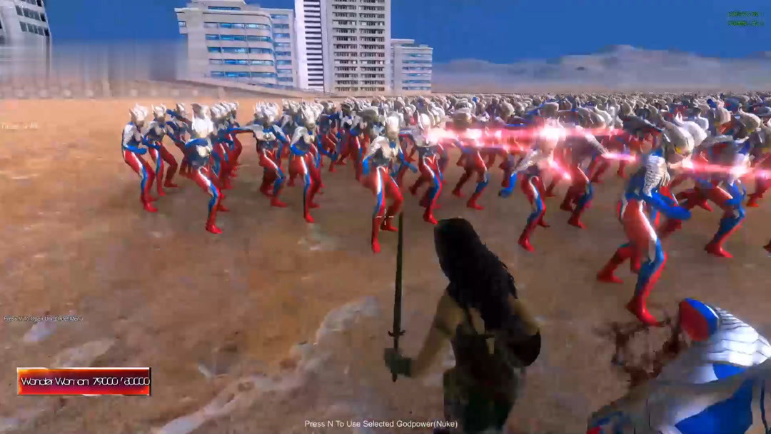 史诗战争模拟器:奥特曼等三种英雄各样100个对战,谁能赢呢?