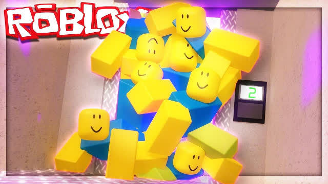 Roblox爆笑电梯之电梯瞬间挤进100个人!