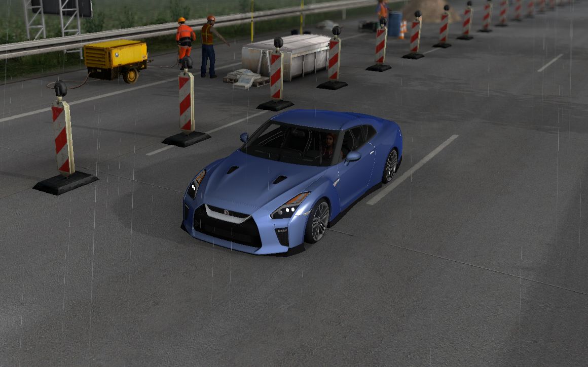 【欧洲卡车模拟2】在欧卡2中开 日产GTR R35 一路狂飙 真的很过瘾