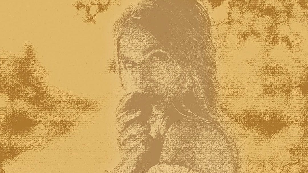 复古麻布编织布料纹理绘画效果PS动作教程