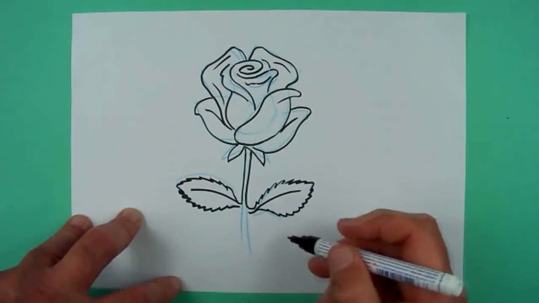 绘画：教你画很有立体感的玫瑰花
