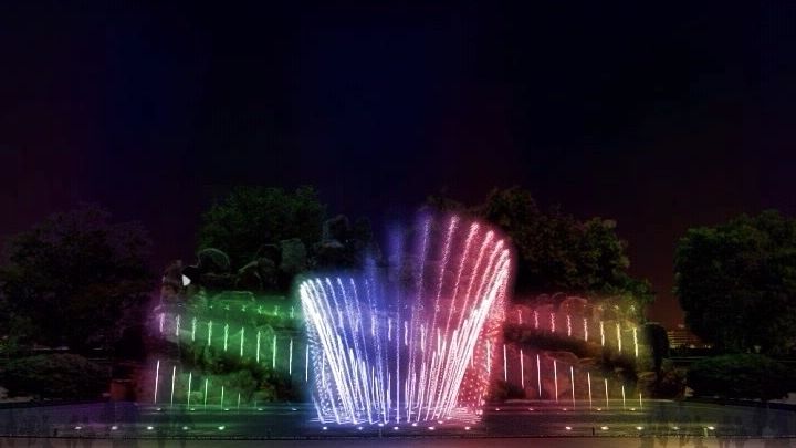 小型水面喷泉动画