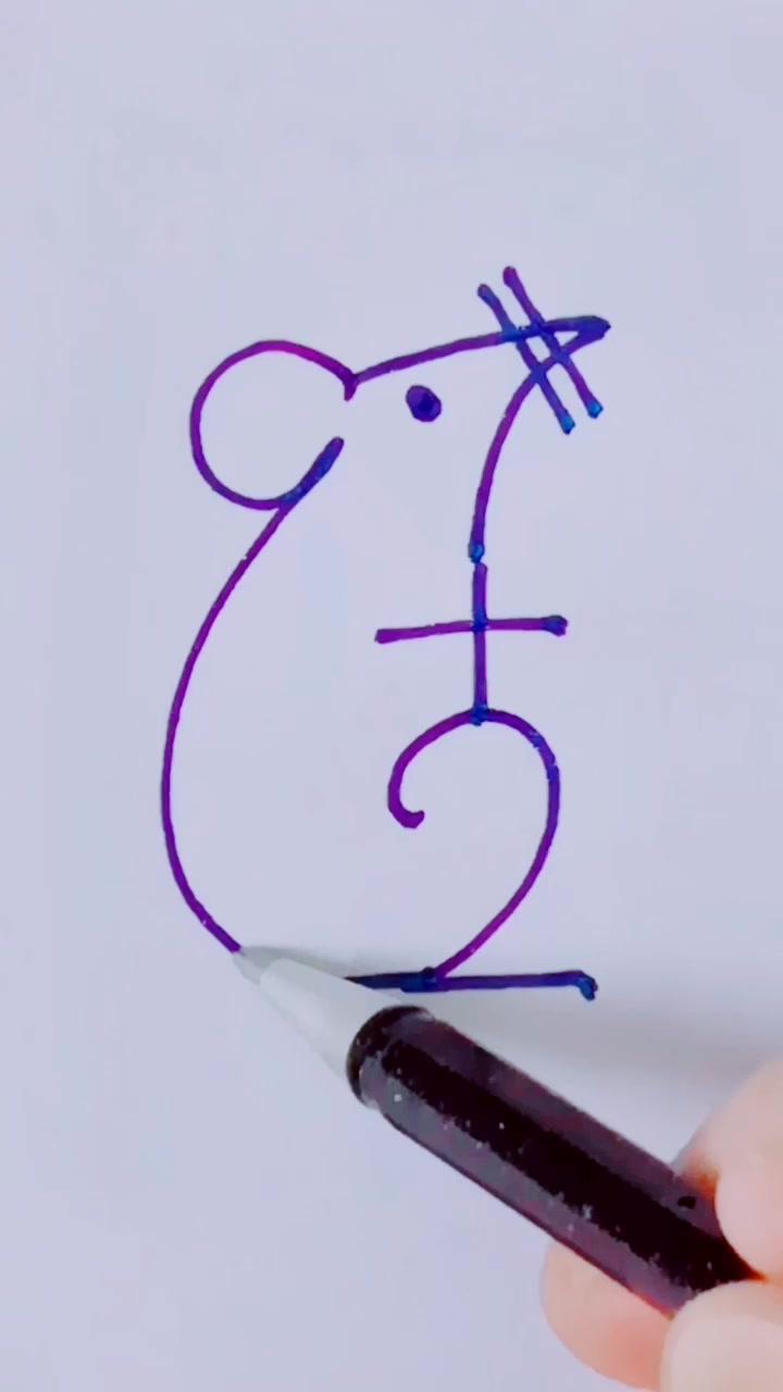 ...画一组可爱的小动物供小朋友们参考。#幼儿园#小朋友#简笔画#小...