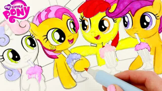 儿童益智亲子画画小马宝莉涂色,有哪些可爱的小马呢