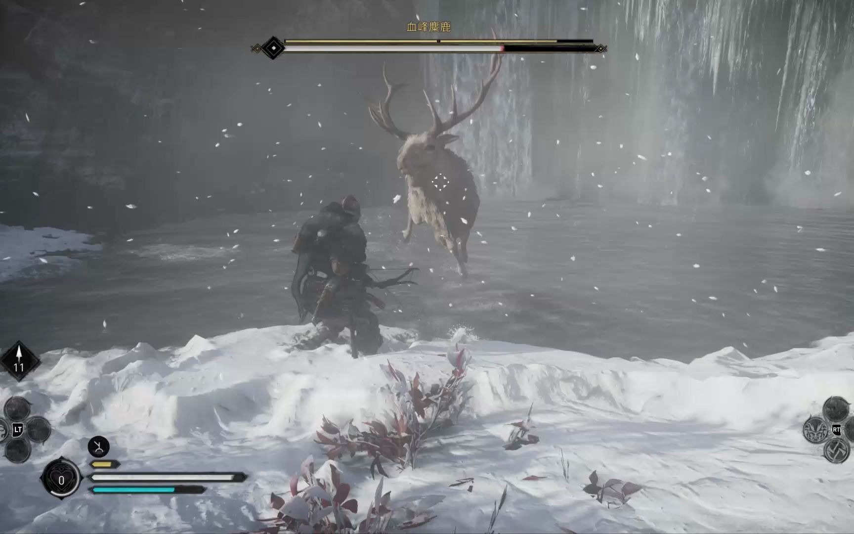 《刺客信条英灵殿》-雪峰麋鹿,进入战斗氛围的转换也太自然了吧