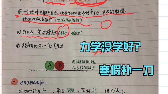 初中物理寒假力学知识点梳理,第1集:力的概念、力的相互性