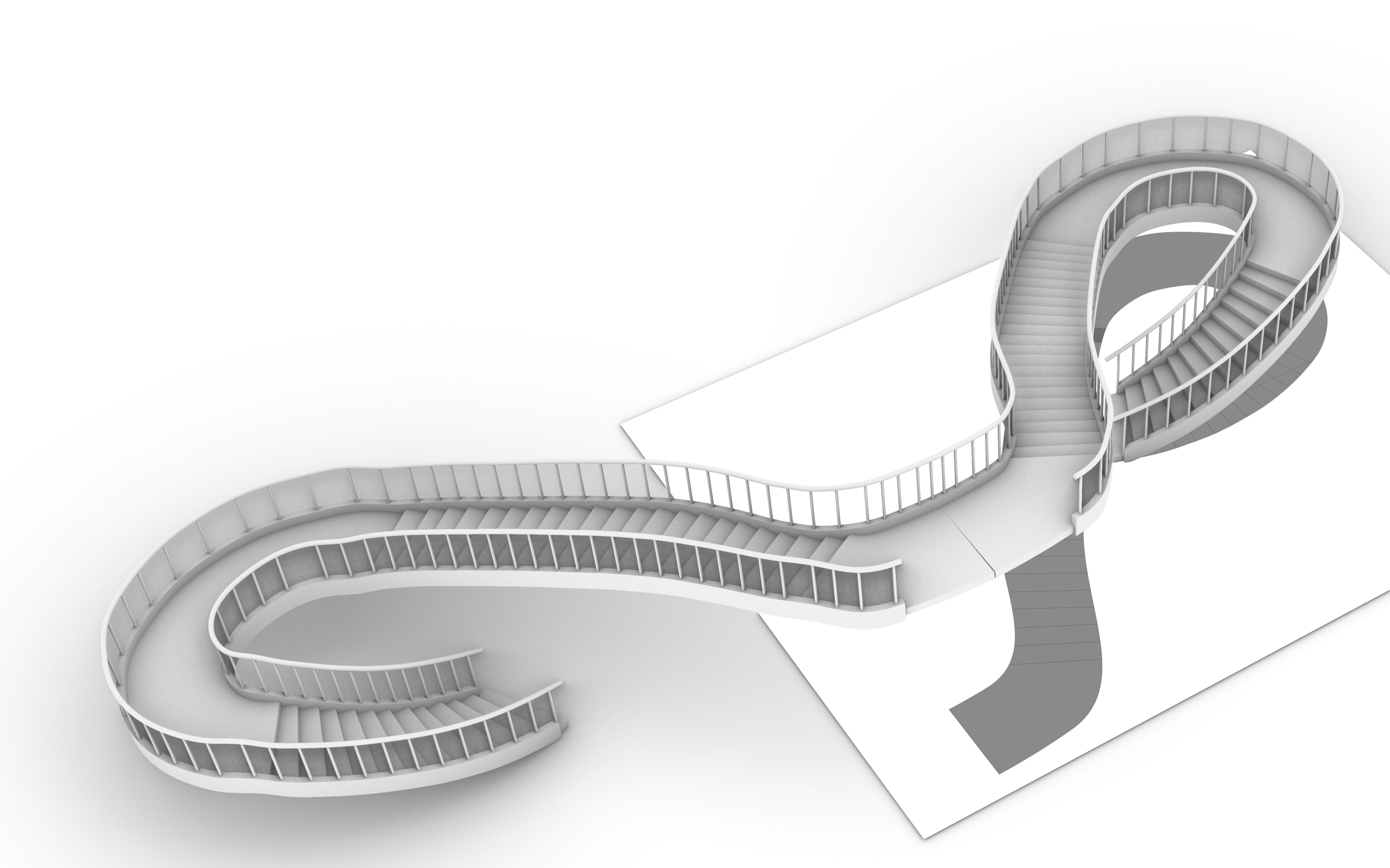 双跑旋转楼梯建模