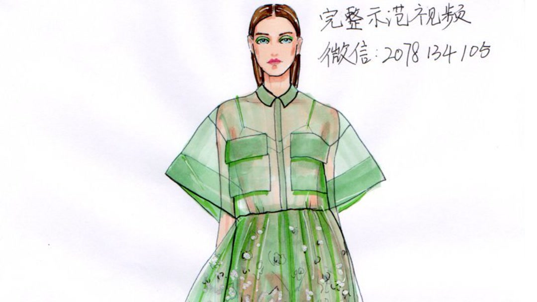 服装设计入门之弧线表现技法