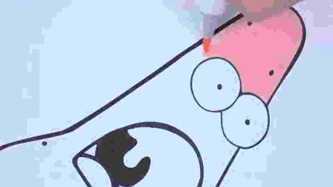 儿童简笔画,派大星画画