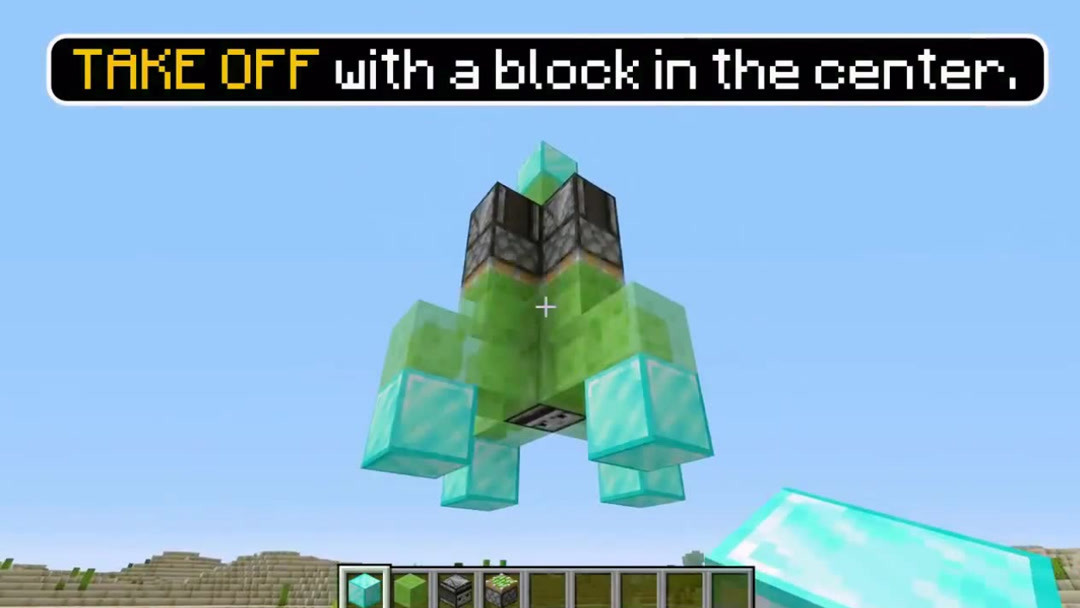 我的世界:能上天的宇宙飞船了解一下,做法超级简单