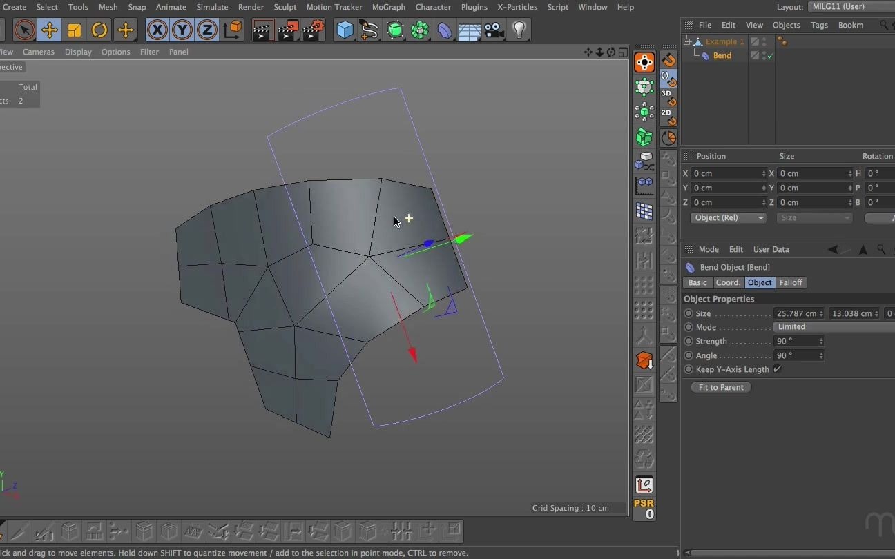 C4D硬表面建模教程-使用变形器重塑异面布线06