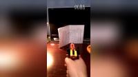 乐高拼装的皮筋手枪击发演示