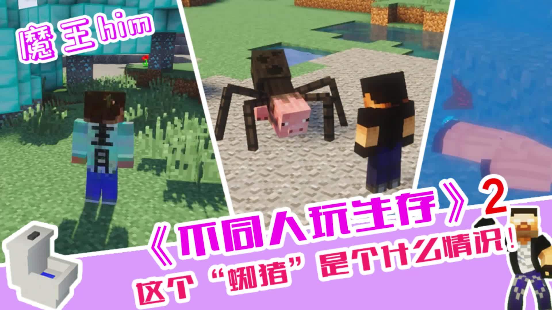 我的世界:生存模式,我怎么不记得创造过蜘猪这个生物