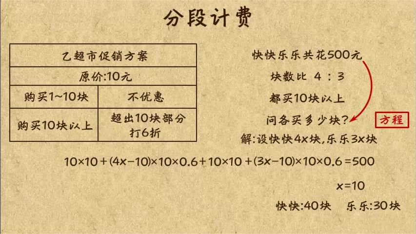 【应用题】 09 分段计费问题