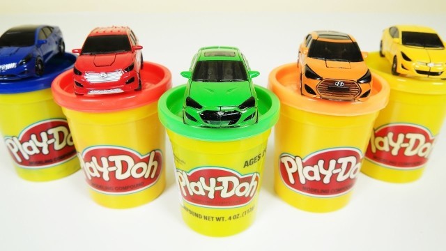 趣味儿童玩具:橡皮泥里的小汽车,变形高大的机器人!