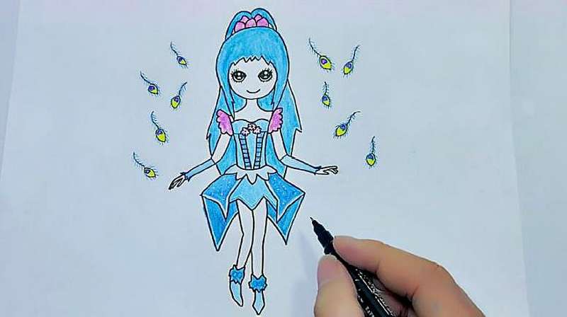 教你画叶罗丽陈思思简笔画,简单又漂亮小朋友最喜欢,儿童简笔画