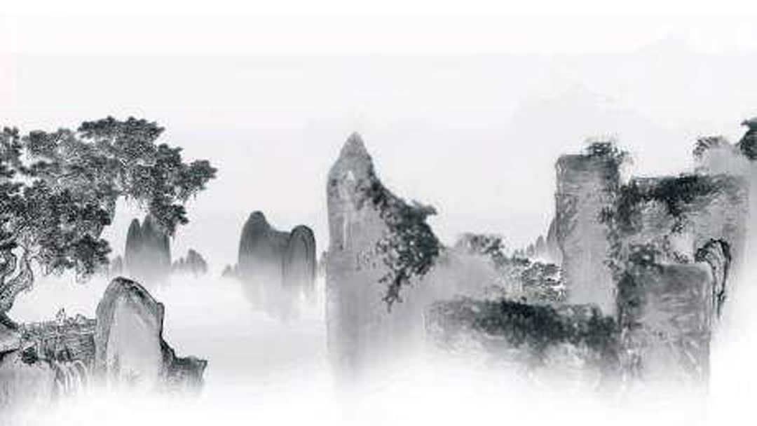 中国风水墨动画古典古风国学led大屏幕舞台晚会背景江南视频素材