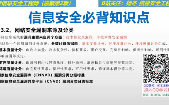 2022年软考信息安全工程师考试必考知识点_网络安全漏洞来源及分类