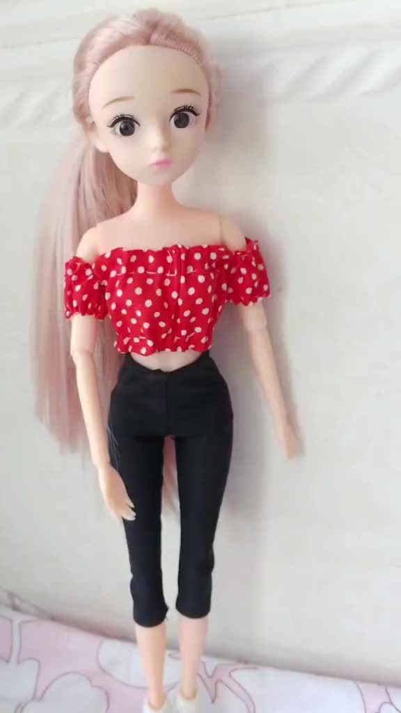 一看就会的泡泡袖上衣芭比娃娃做衣服教程