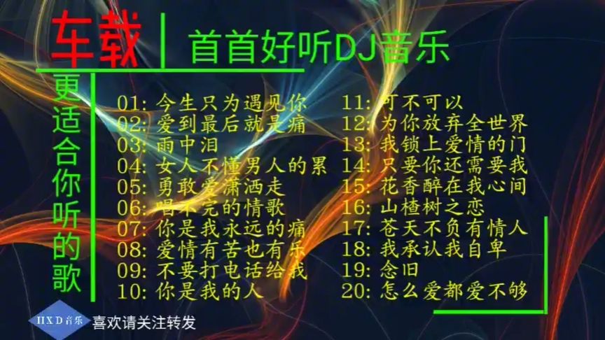 DJ劲爆串烧舞曲,车载嗨曲,流行中文DJ歌曲