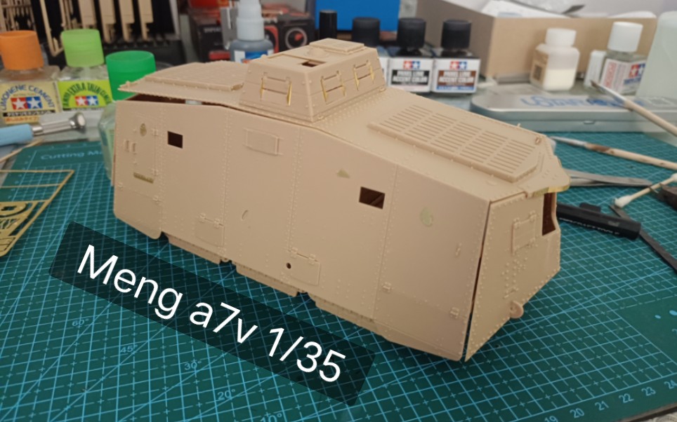 一战“公交车”a7v模型制作(1)