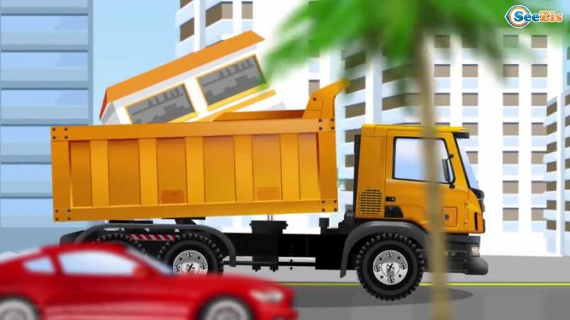 儿童教育-水泥搅拌车系列儿童 动画汽车